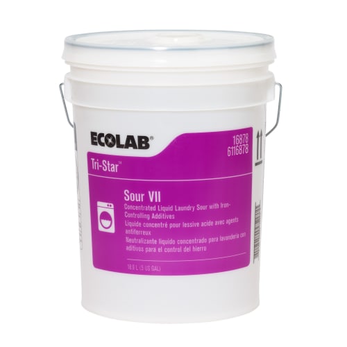 GuestSupply US | Ecolab® Tri-Star Sour VII Concentrated Liquid Laundry Sour, 5 Gallon #00016878